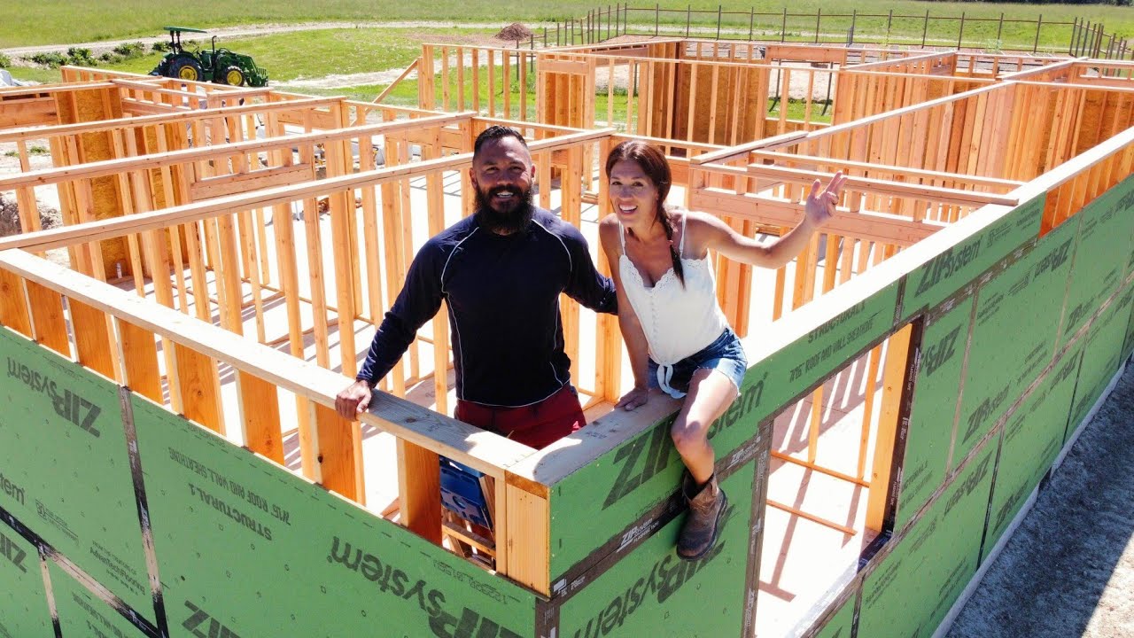 Couple FINISHES Framing Their Dream Home With No Experience | Building ...