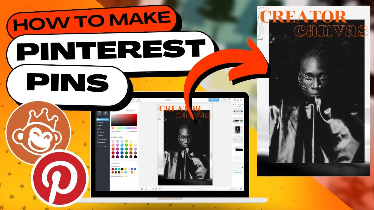 How to Easily Create Pinterest Images Using PicMonkey - YouTube