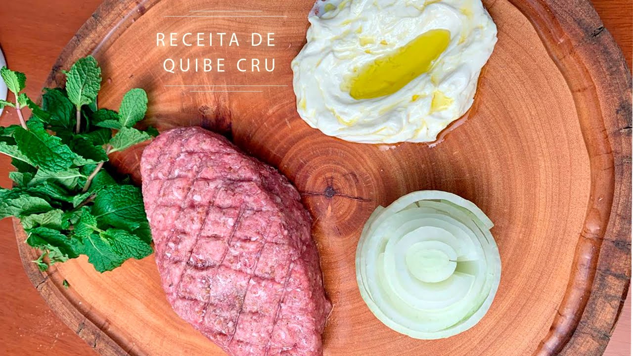 Quibe (kibe) Cru receita deliciosa , original e muito fácil - YouTube