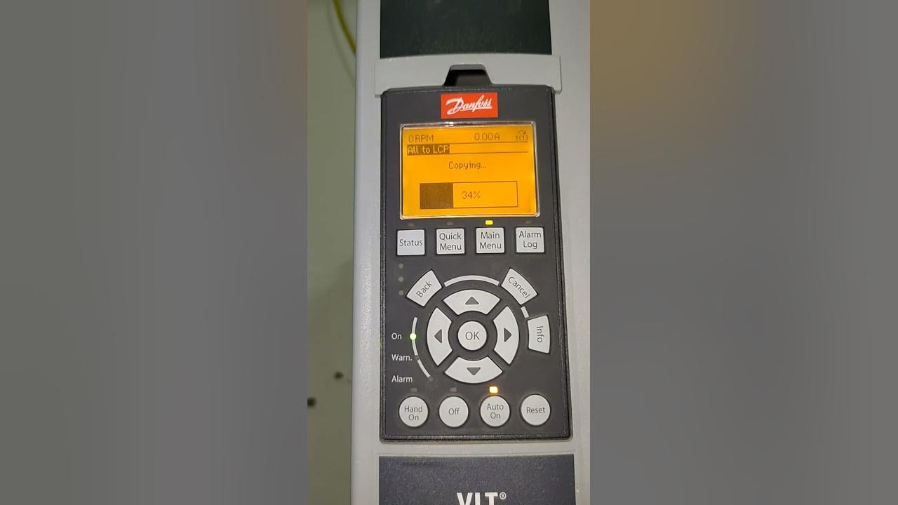 How to copy Danfoss VLT drive LCP data - YouTube