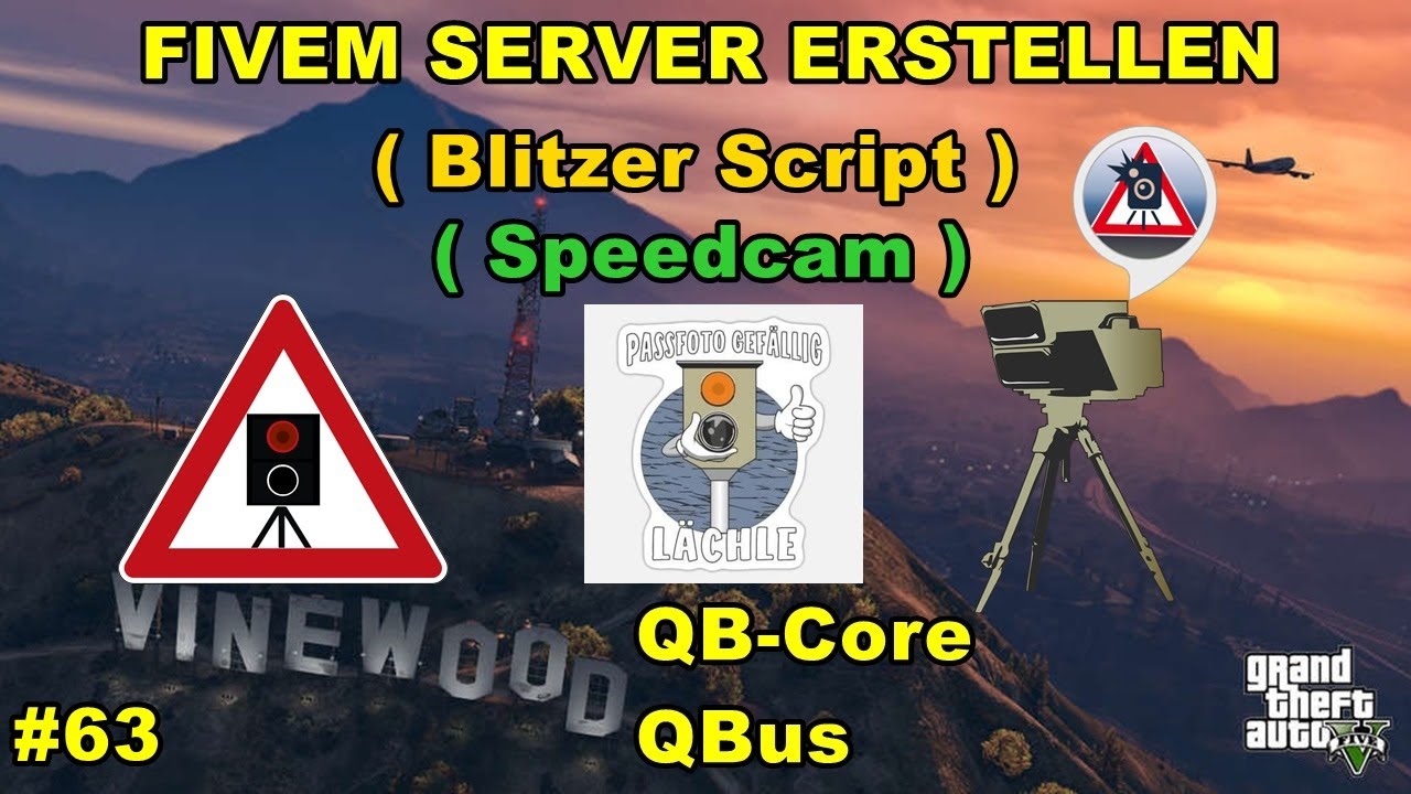 FiveM Server erstellen QB-Core ( Blitzer Script ) #63 - YouTube