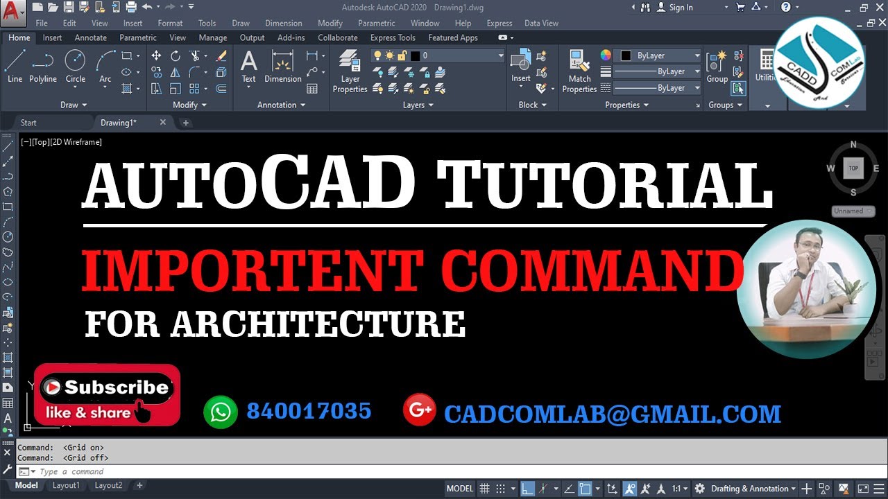 AUTOCAD 2D (WORKING ON COMMANDS) - YouTube