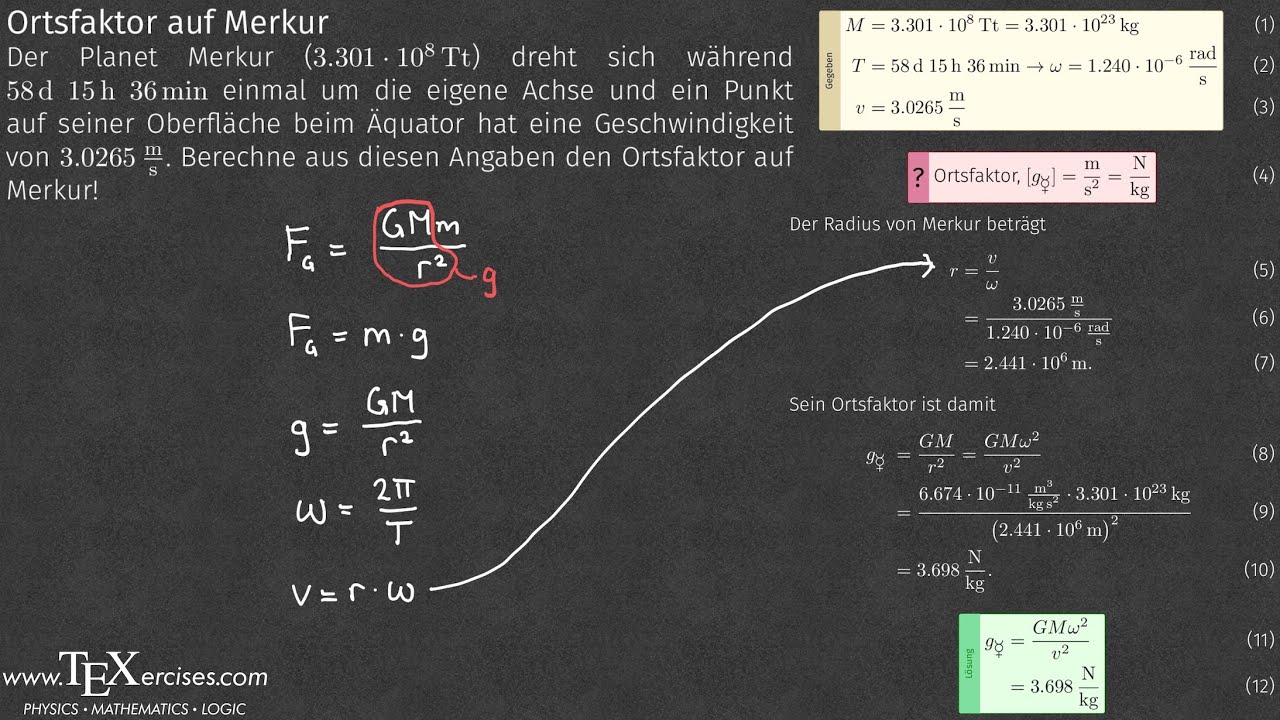 Ortsfaktor auf Merkur - YouTube