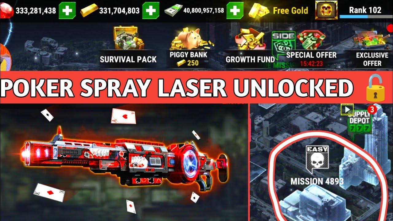 POKER SPRAY LASER UNLOCKED 🔓 DEAD TARGET GAMEPLAY / MOBILE FPS ...