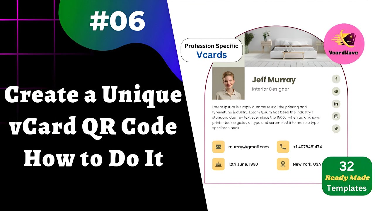 Create a Unique vCard QR Code How to Do It - YouTube