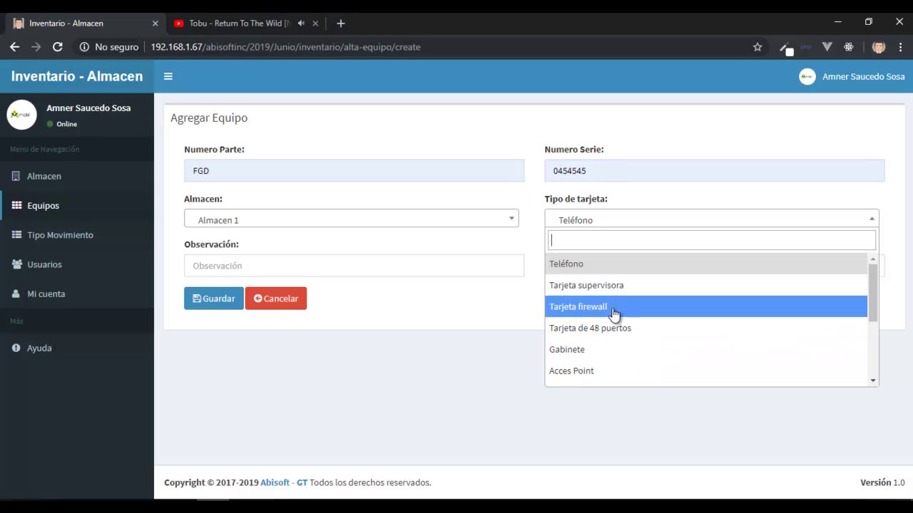 Inventario Almacén Phpmysql Youtube