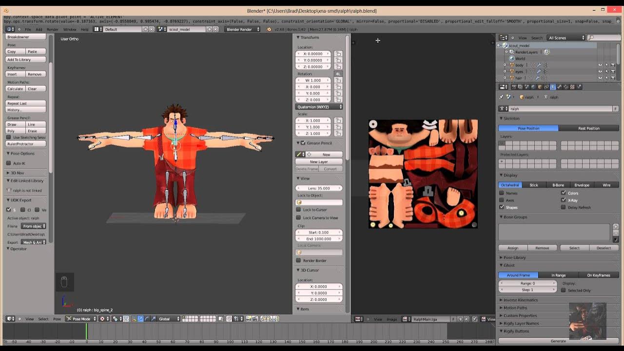 SFM - Converting XNA Models for Use in SFM Pt11 - Creating the Idle Sequence and export SMD ...