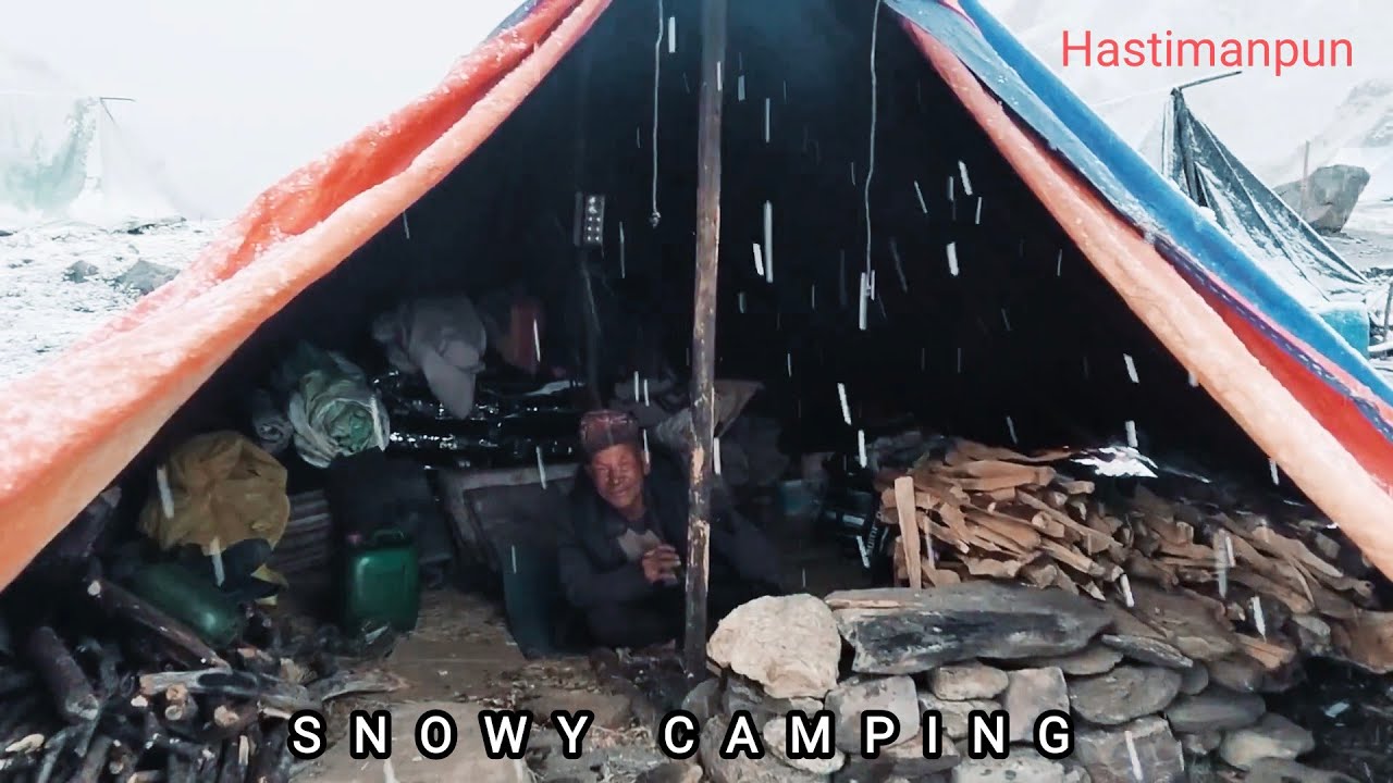 Snowy Camping in Himalaya || Nomadic Life of Nepal - YouTube
