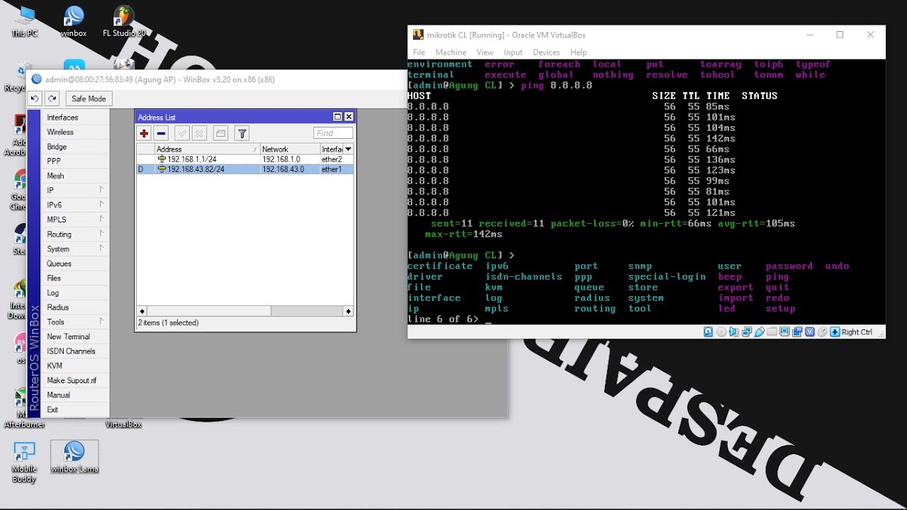 CARA MENGHUBUNGKAN 2 ROUTER MENGGUNAKAN VIRTUAL BOX - YouTube