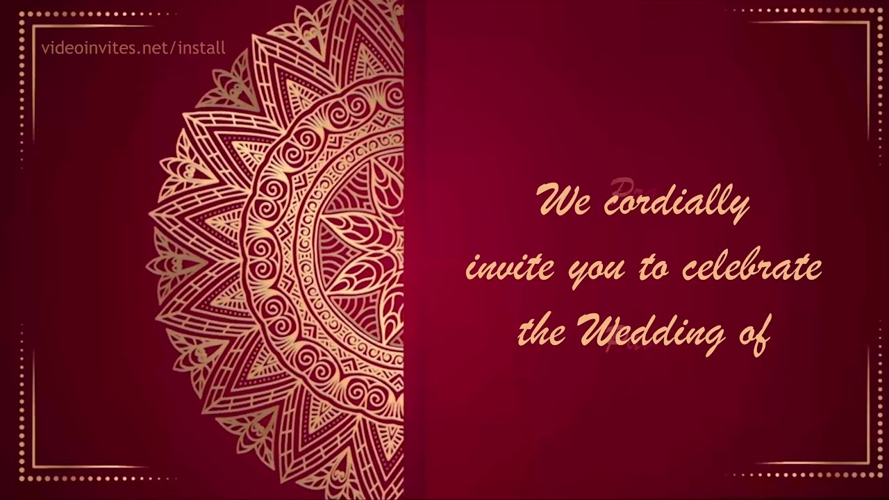 Divine Red - 4K Wedding Invitation Sample | Starts at ₹ 29.99 or $ 0.99 ...