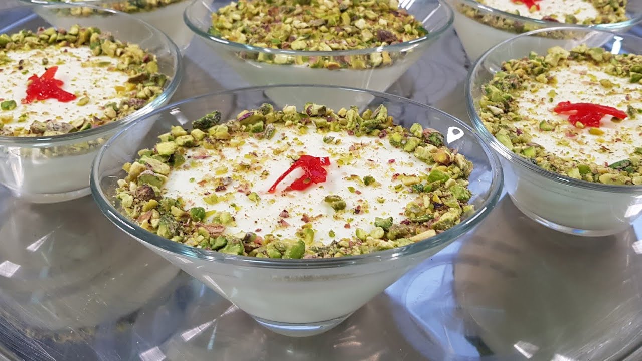 Mhalabiye mit Zuckersirup [Milchpudding] - YouTube