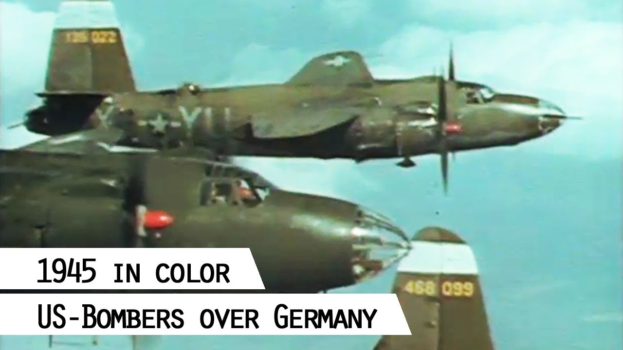 Martin B-26 Marauder squadron flying over Germany (SFP 186) - YouTube