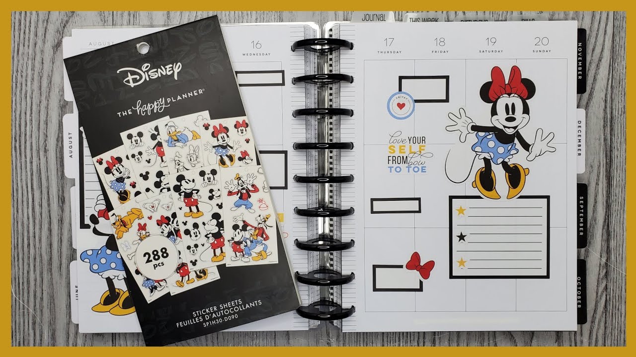 Plan With Me | Minnie Mouse | Classic Vertical Happy Planner - YouTube