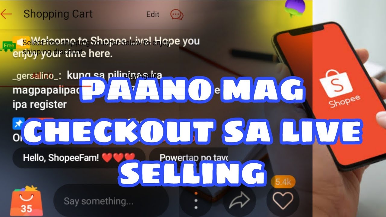 paano mag checkout sa live selling sa #shopee - YouTube