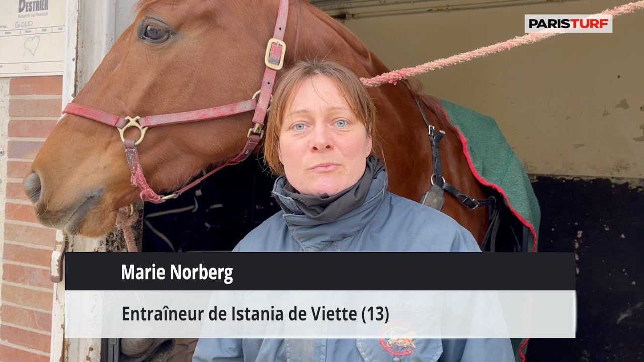 Marie Norberg, entraîneur de Istania de Viette (24/02 à Paris-Vincennes ...