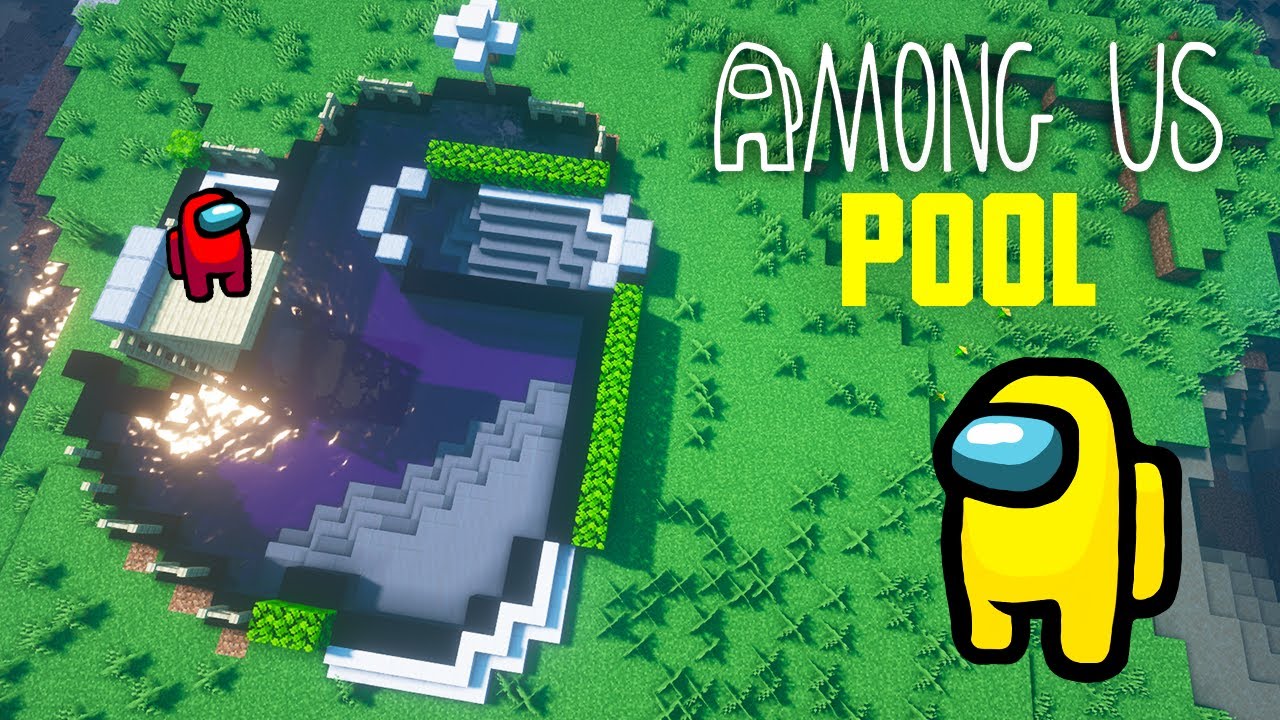 Minecraft - How to Build Among Us Pool | Build Tutorial - YouTube