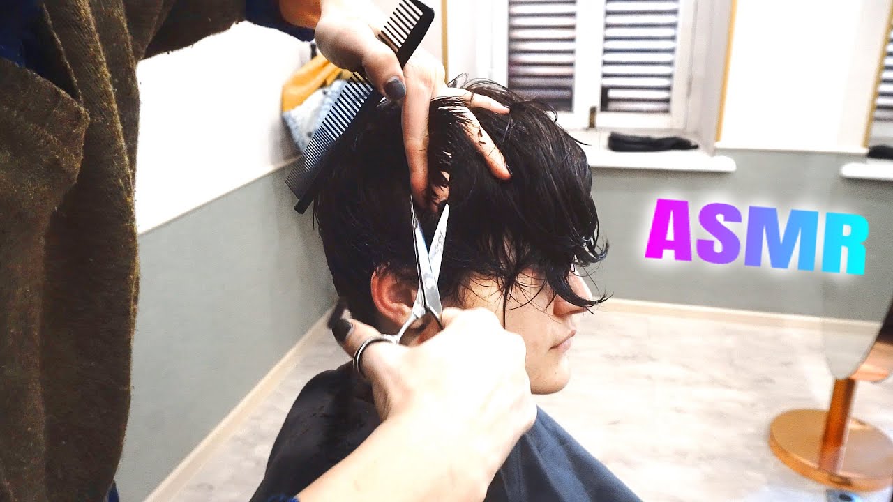 ASMR RELAXING HAIRCUT - SHORT PIXIE BOB WITH UNDERCUT - YouTube