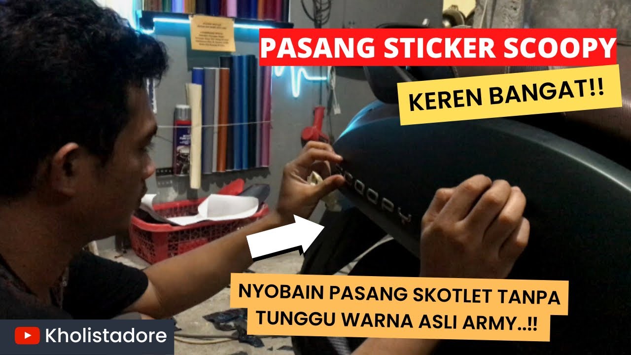Pasang stiker scoopy 2022 || sticker scoopy full body /PART II #army # ...