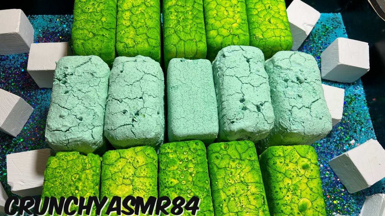 Lime & Pale Green Pasted Blocks | Oddly Satisfying | ASMR | Sleep Aid ...