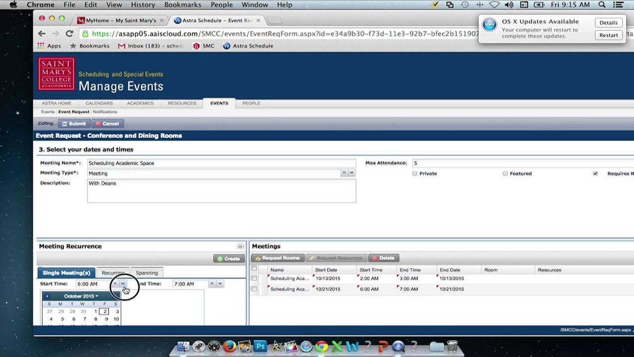 Multiple Meetings Requests - YouTube