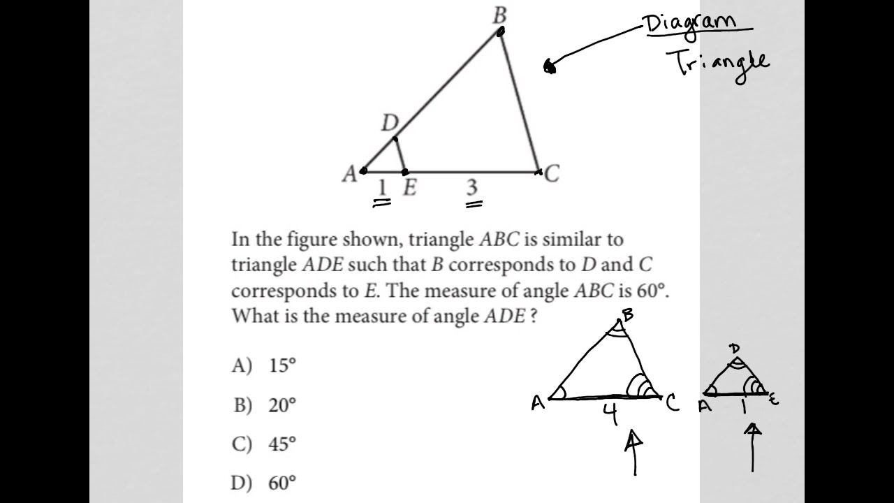 In The Figure Shown Triangle ABC Is Similar To Triangle ADE Such That In The Figure Shown Triangle ABC Is Similar To Triangle ADE Such That