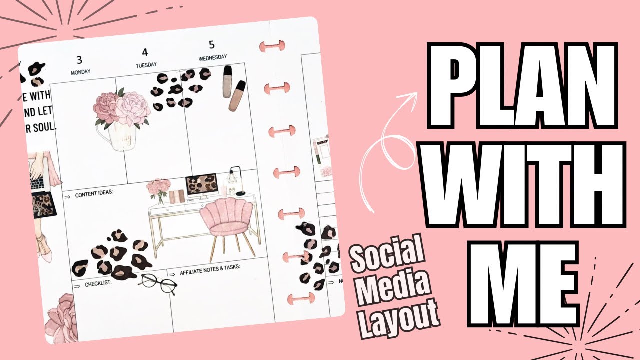 Plan With Me - New Layout For Social Media - YouTube