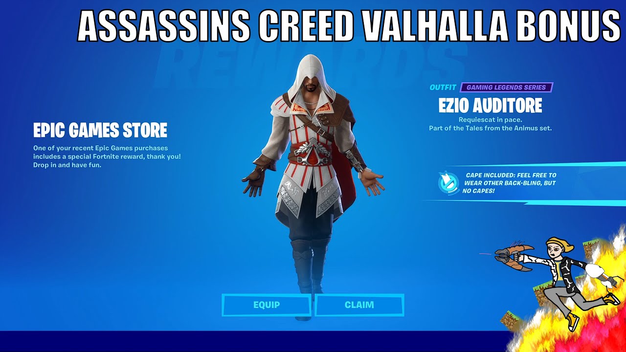 Ezio Auditore Skin - Assassins Creed Valhalla Bonus (Quick Look ...