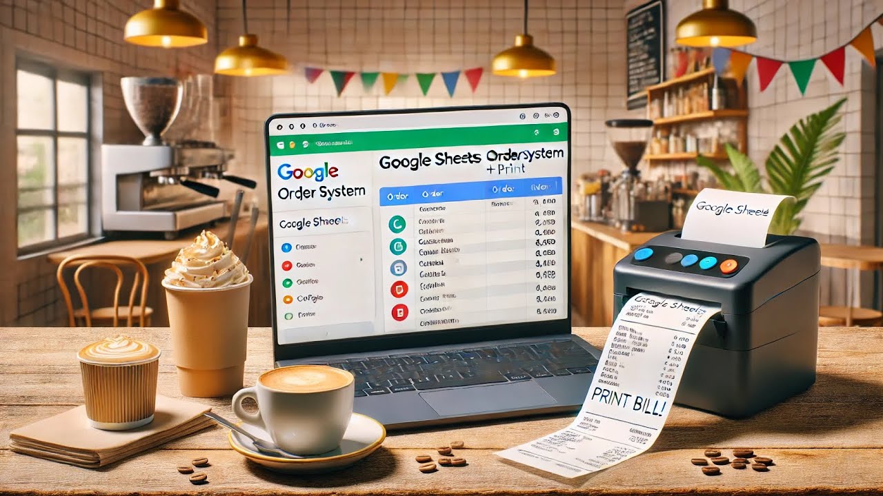 Free Point of Sale (POS) for Coffee Shop using Google Sheet - YouTube