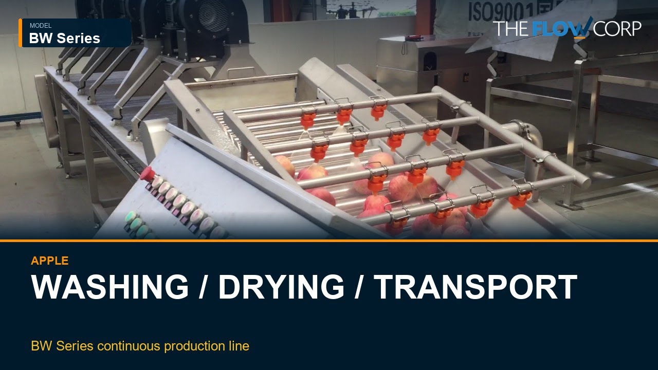 Bubble Washing and Drying Line - APPLES - YouTube