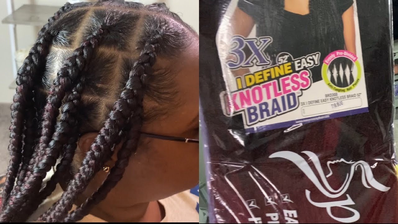 Large/Jumbo Knotless Box Braids Using Pre Divided Hair - YouTube