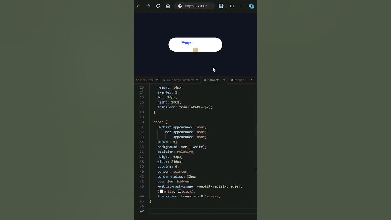 Day 020 🤯micro Css Order Button Animation Coding Webdevelopment