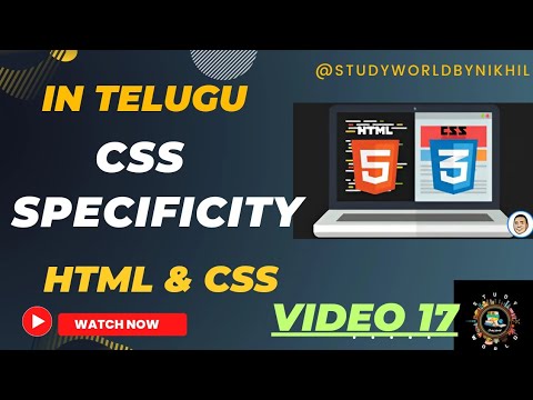 CSS SPECIFICITY in Telugu | HTML AND CSS FULL COURSE #video17 - YouTube