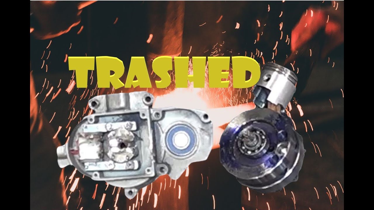 Motorized bike engine trashed can't win them all. - YouTube
