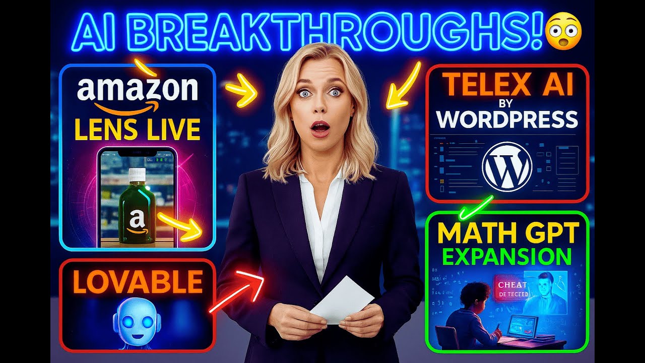 AI BREAKTHROUGHS Today, Sept. 3! Amazon Lens Live, Telex AI, Lovable ...