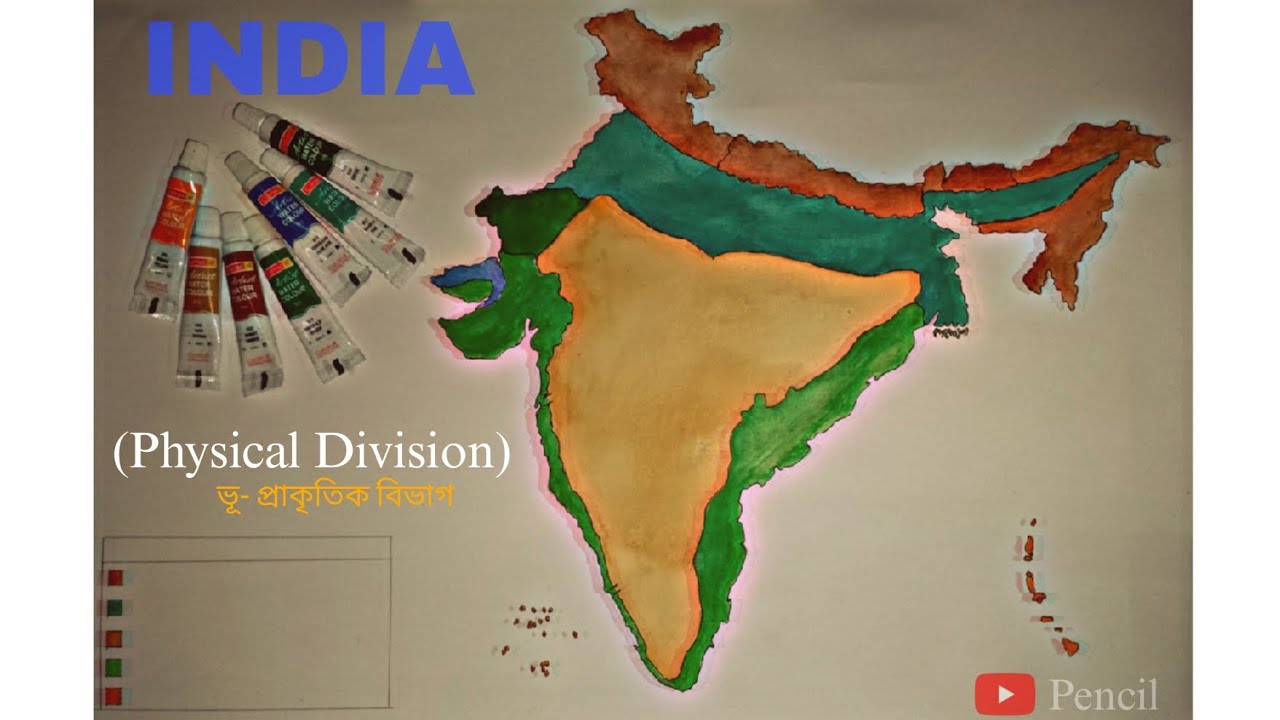 INDIA - Physical Division (Map) | How to draw physical Division of ...