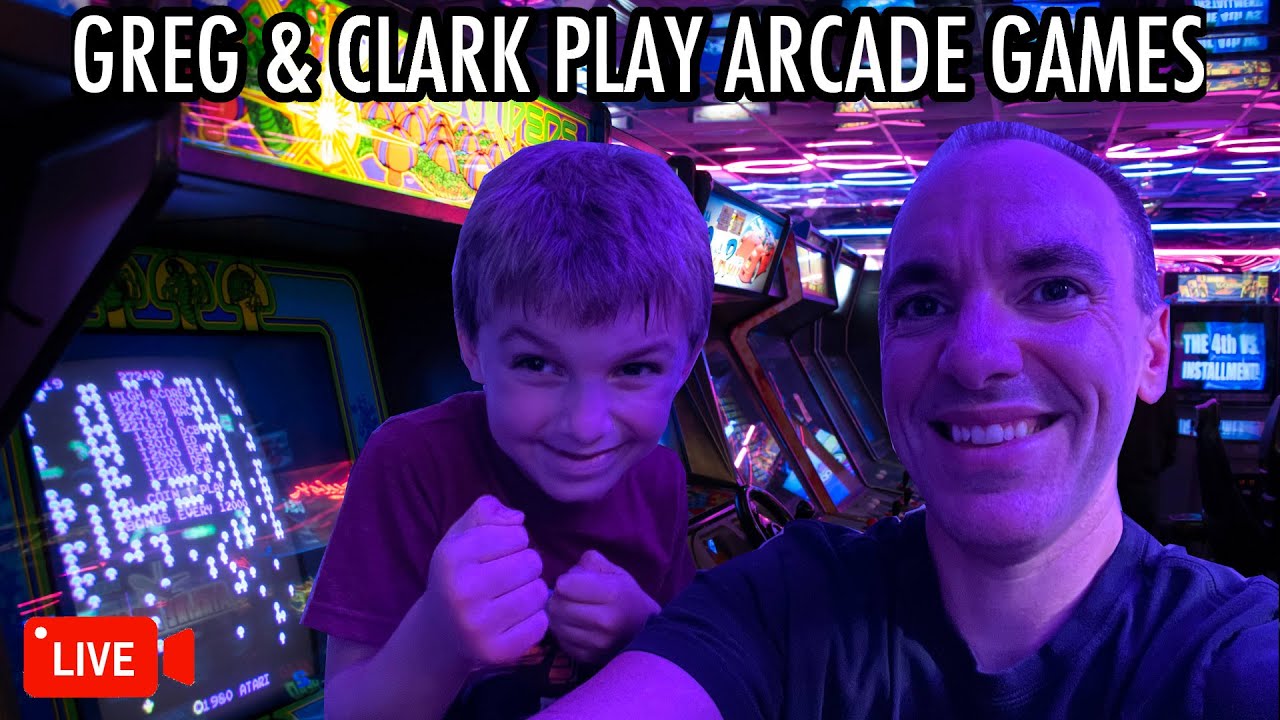 WELCOME TO GREG'S ARCADE | Greg & Clark Play Arcade Games Episode 1 ...