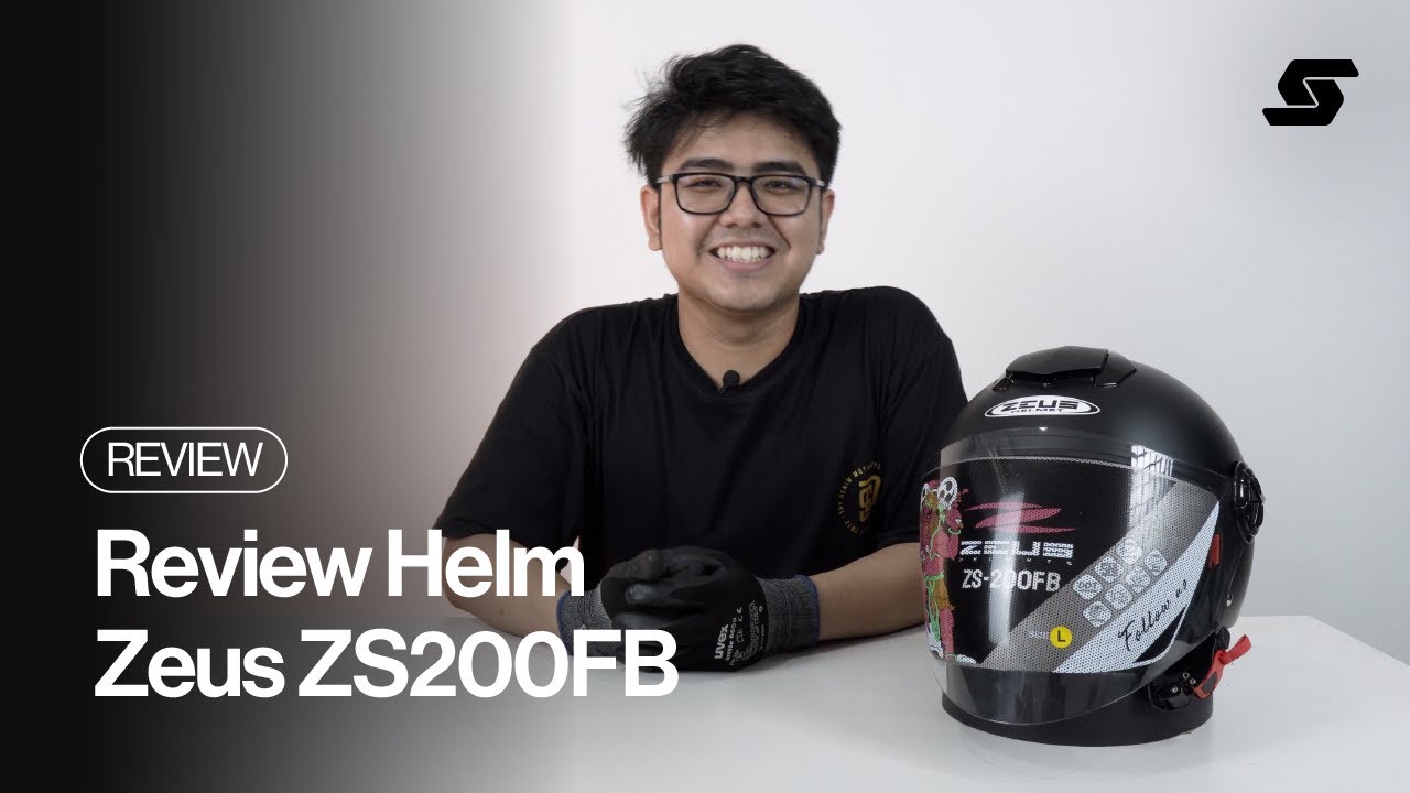 HELM HALF-FACE BARU DARI ZEUS! Review Zeus ZS 200 FB #helmet # ...