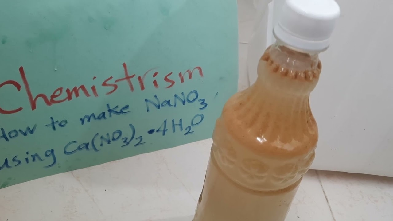 how to make sodium nitrate with household materials - YouTube