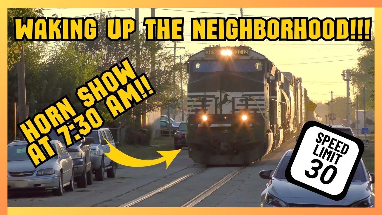 The crew of an early morning train wakes up a sleepy neighborhood with ...
