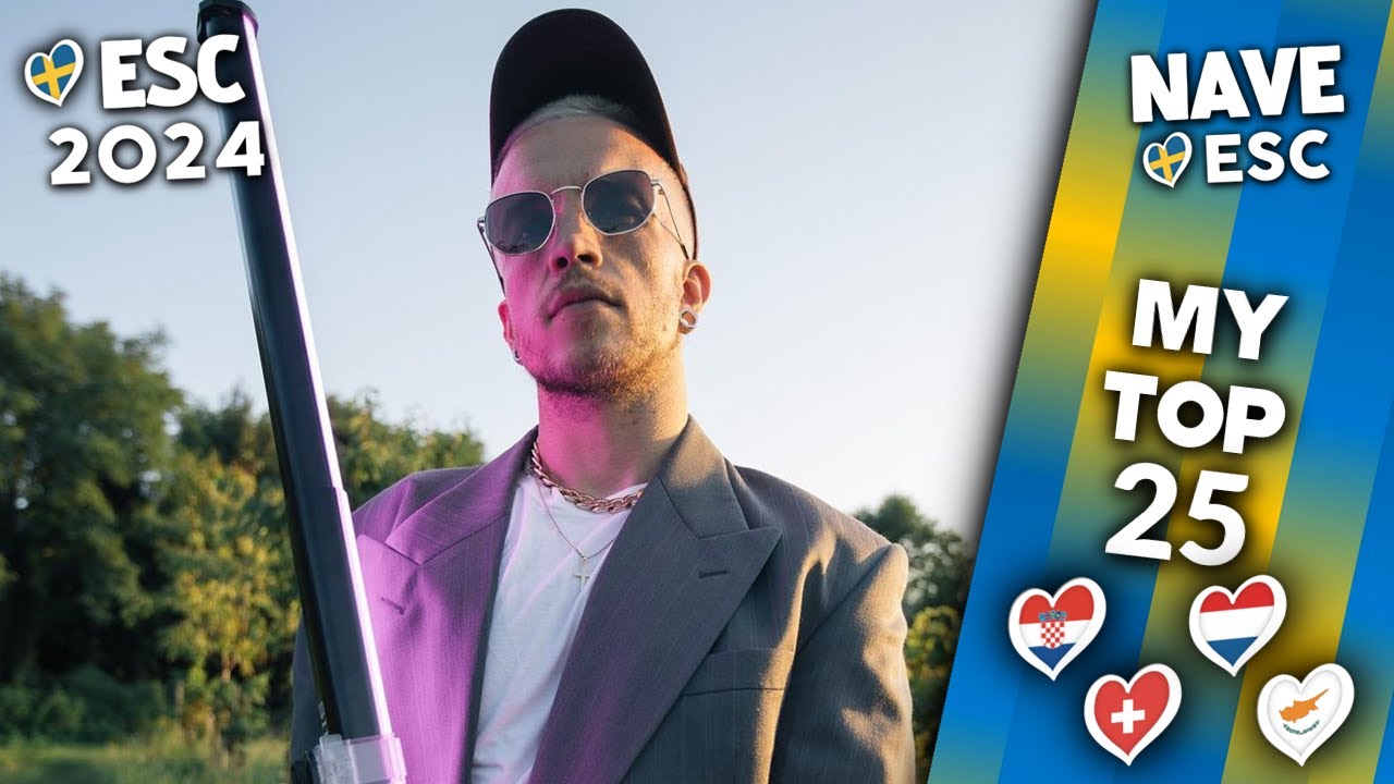 ESC 2024 - My top 25 (so far) + 🇭🇷 🇨🇭 🇳🇱 🇨🇾 - YouTube