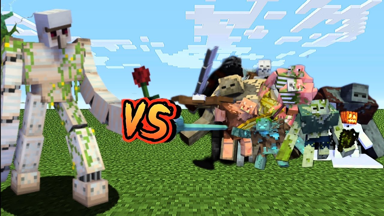 Batalla de Mods Golem De Hierro Mutant Vs Mutant Creature Minecraft ...