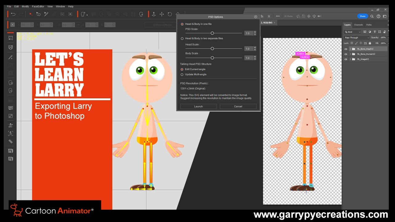 Let's Learn Larry - How to Export Your Actor to Photoshop - YouTube