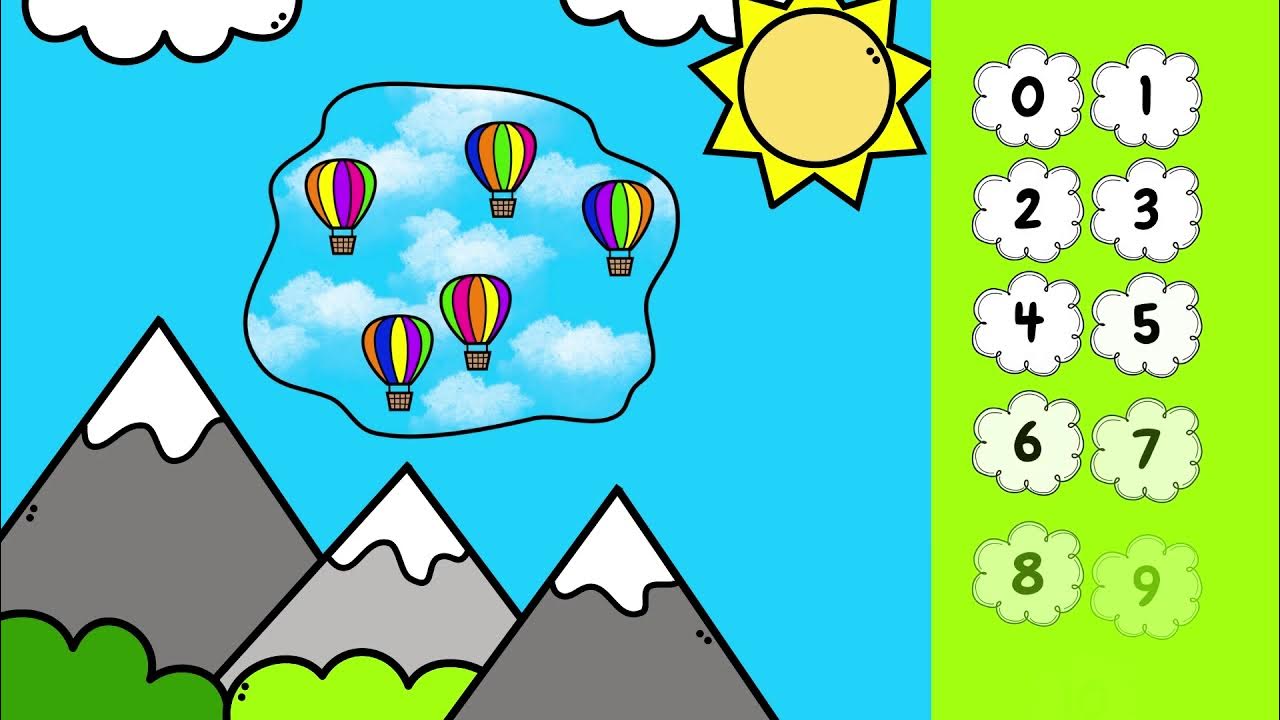 Counting Hot Air Balloons, Count the Objects, Numbers 0-10, Subitize ...
