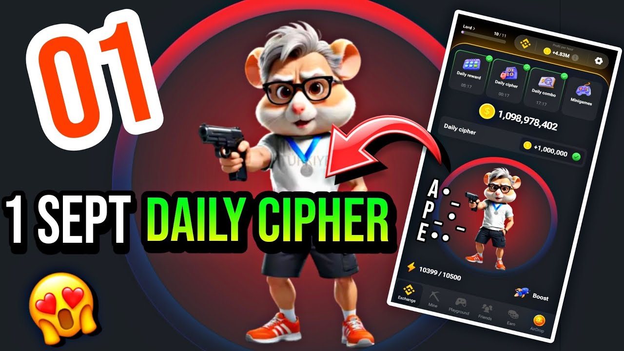 1 Sep Hamster Kombat Daily Cipher Today - YouTube