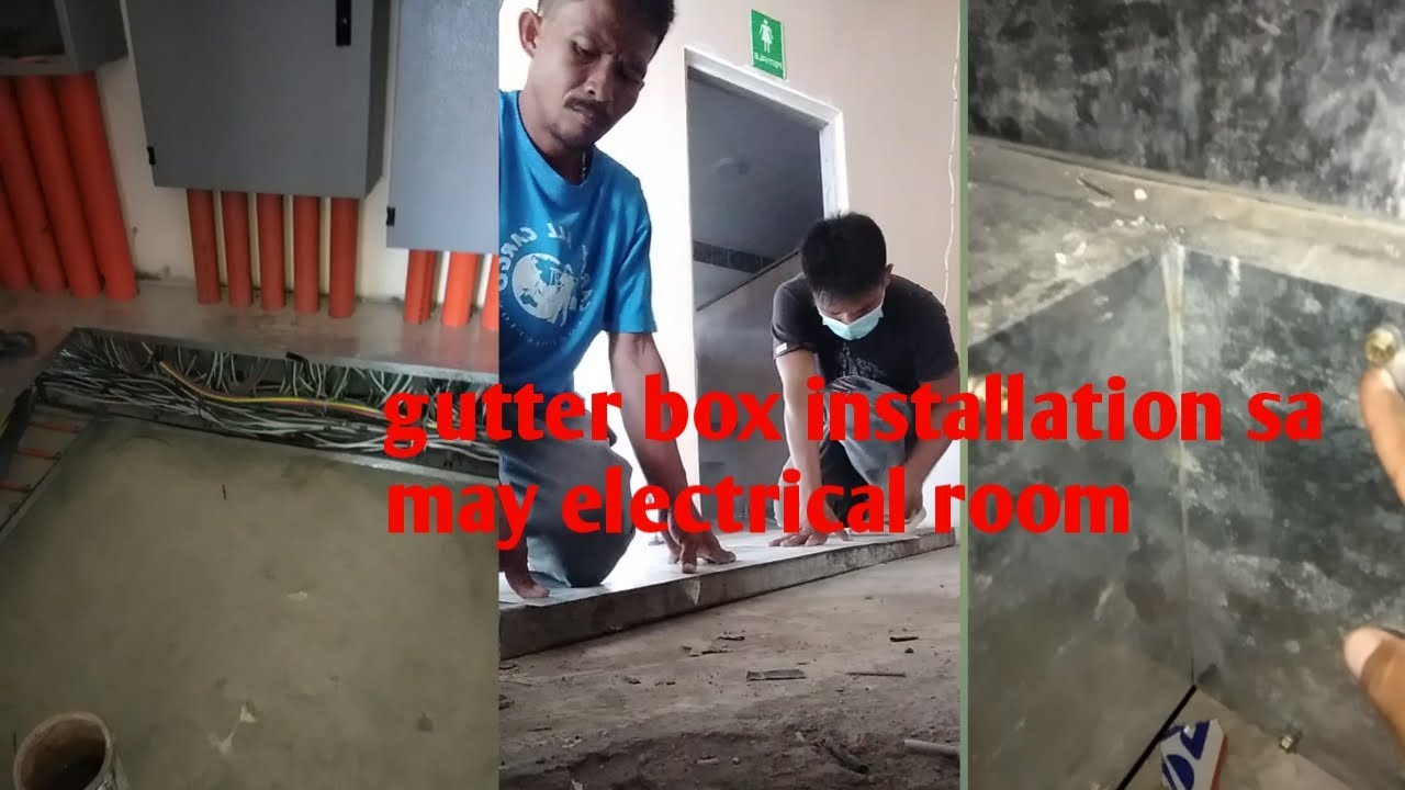 Gutter box installation sa may electrical room - YouTube