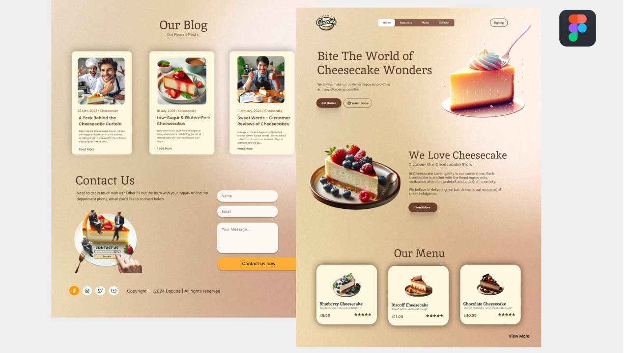 Full Cheesecake Website Design in Figma in 6 minutes! - YouTube