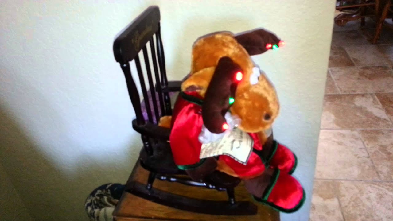 Reindeer in rocking chair - YouTube