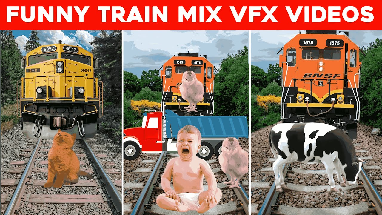 Funny Train Mix VFX Videos - YouTube