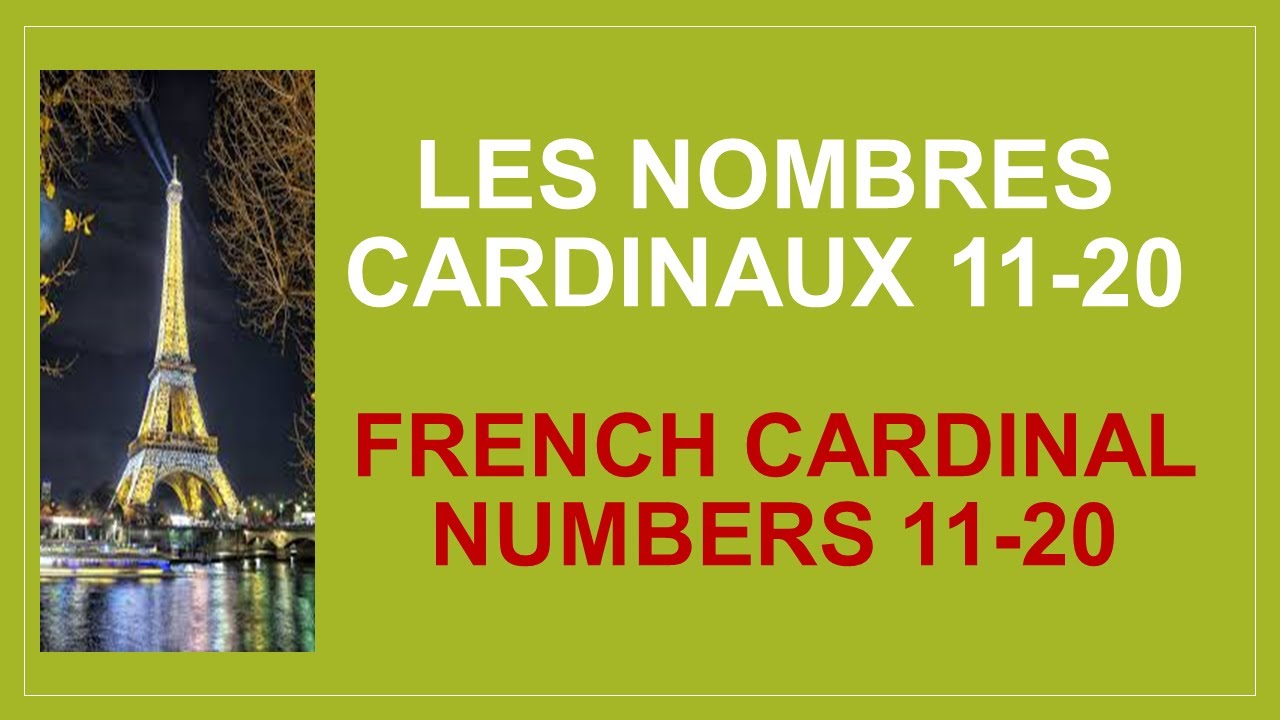 French Cardinal numbers 11-20 - YouTube