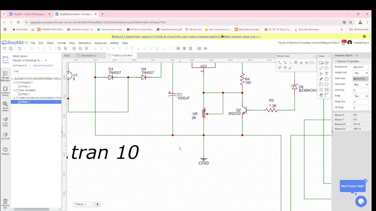 002. SIMULATION USING EASYEDA (STANDARD VERSION) - YouTube